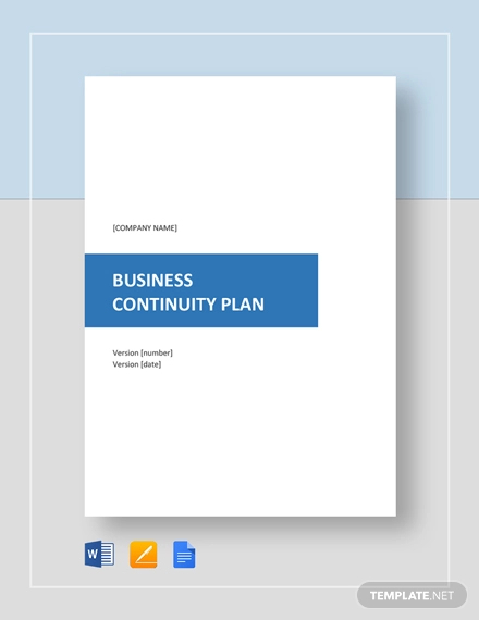 Business Continuity Plan Template - 29+ Free Word, Excel, PDF Format ...