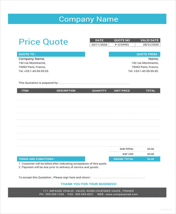 40 Quotation Formats In PDF
