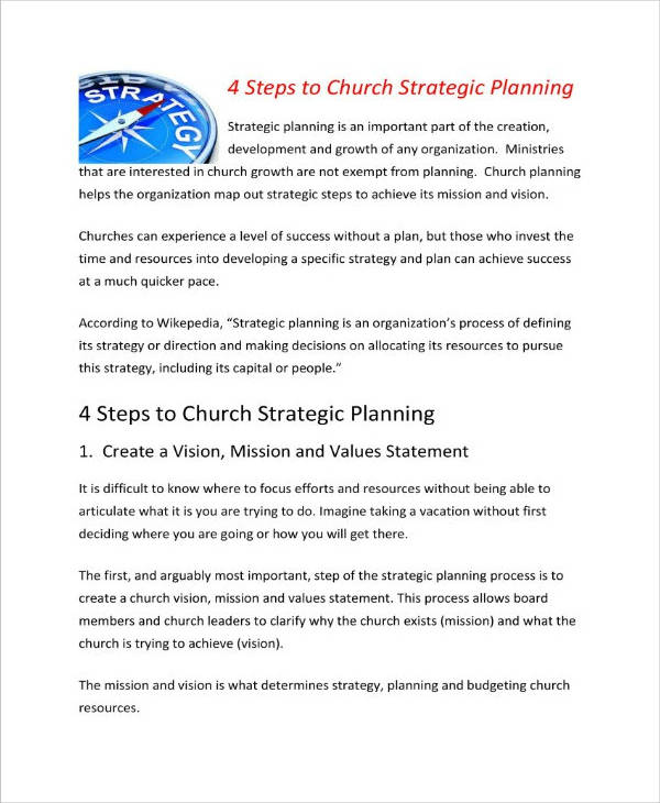 13+ Church Strategic Plan Templates - PDF, Word