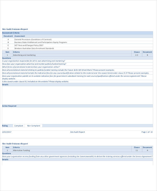 11+ Compliance Audit Report Templates - PDF