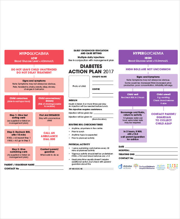 14+ Diabetes Action Plan Templates - PDF, Word