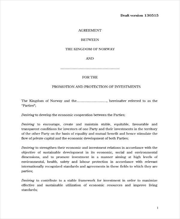 30+ Simple Investment Agreement Templates - Word, PDF, Google Docs ...