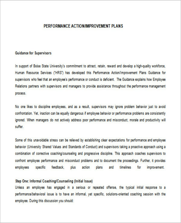 6+ Employee Action Plan Templates - PDF