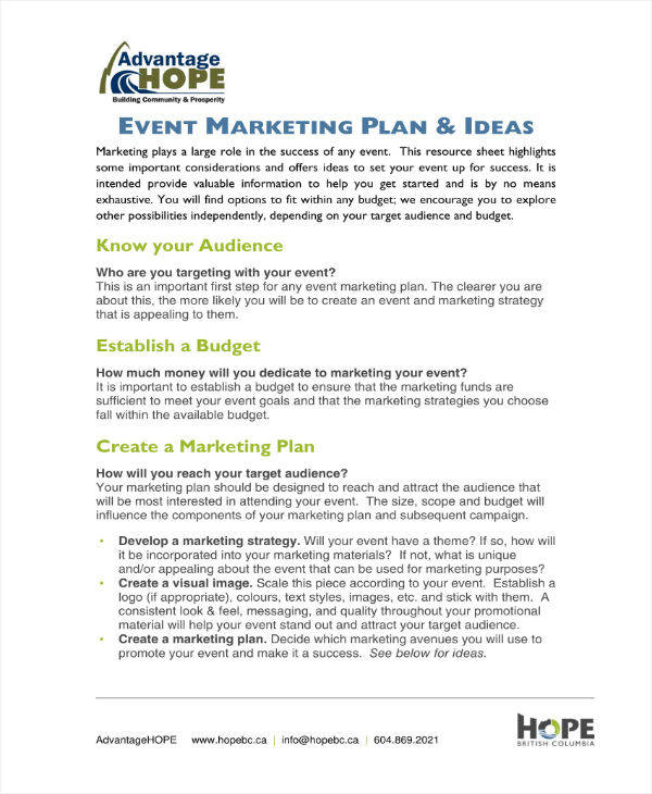 10 Event Marketing Templates PDF