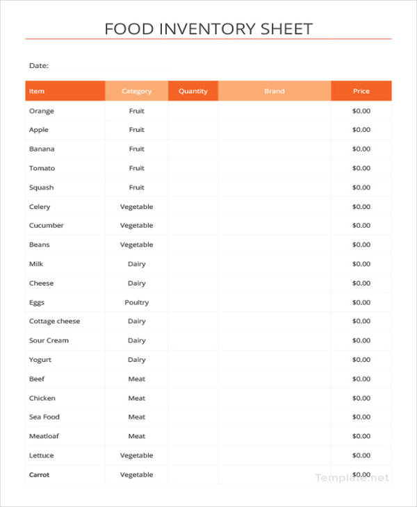 17+ Food Inventory Templates - DOC, PDF