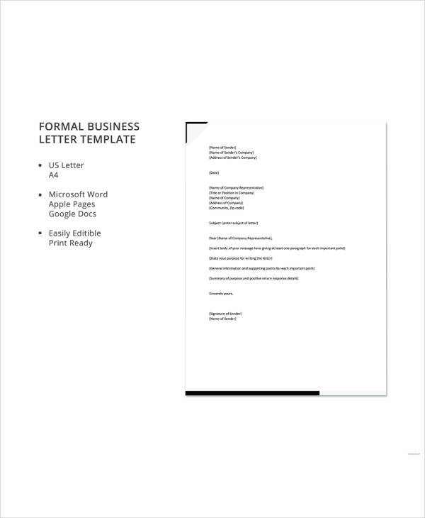 Letter Format - 49+ Free Word, PDF Documents Download | Free & Premium ...