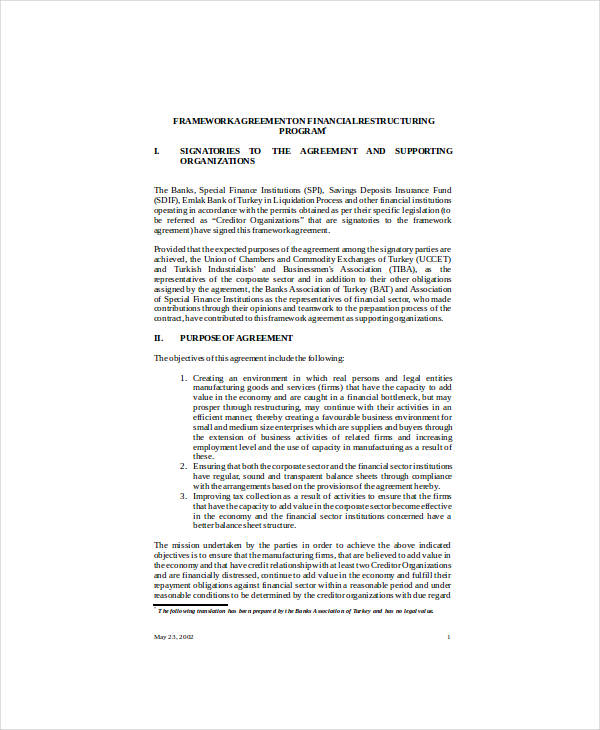 8+ Restructuring Agreement Templates - PDF, DOC