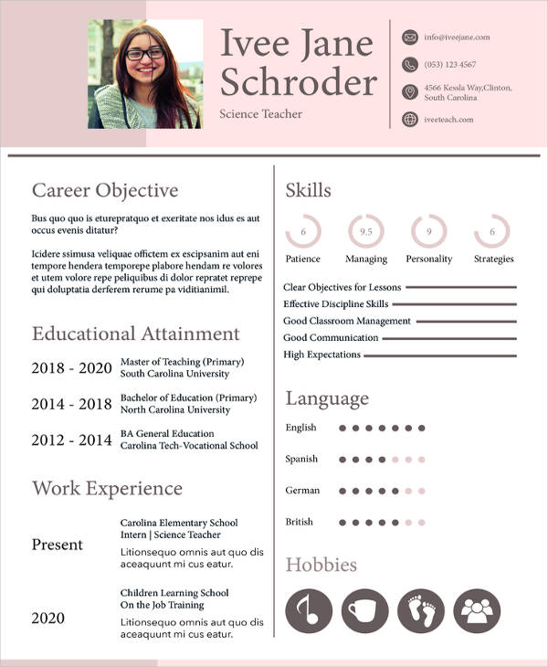 11 Teaching Fresher Resume Templates PDF DOC