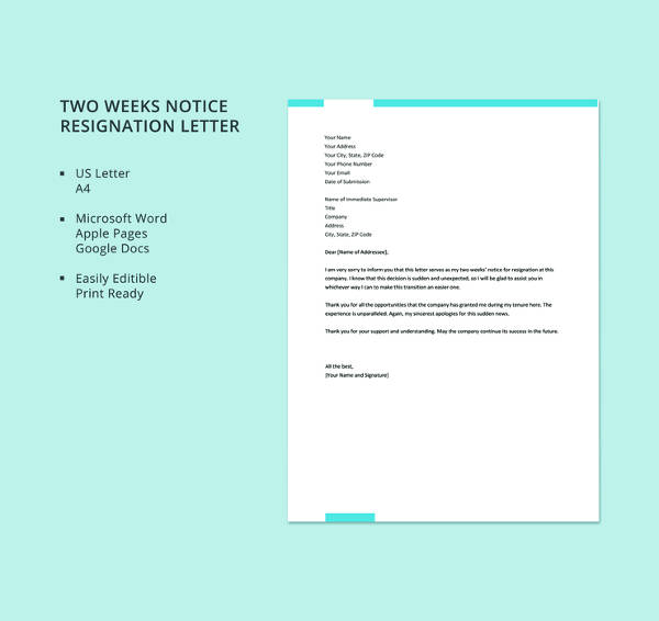 39+ FREE Notice Period Letter Templates - PDF, DOC