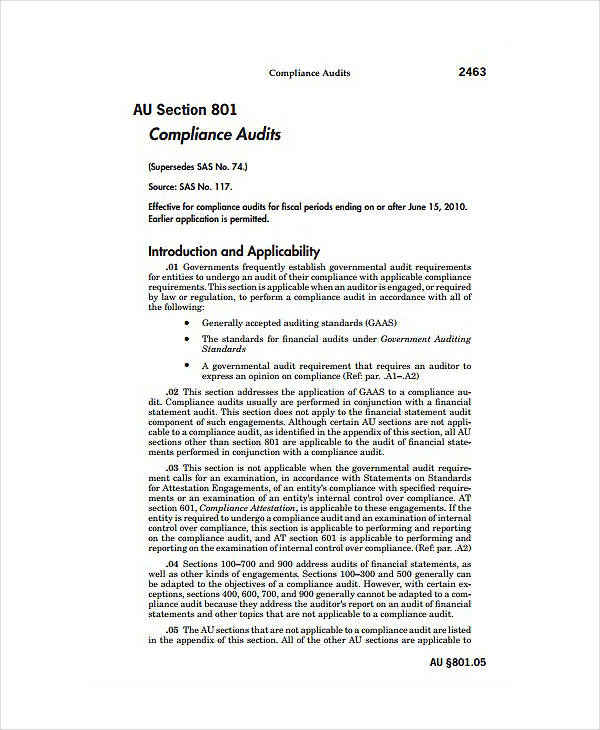 11+ Compliance Audit Report Templates - PDF