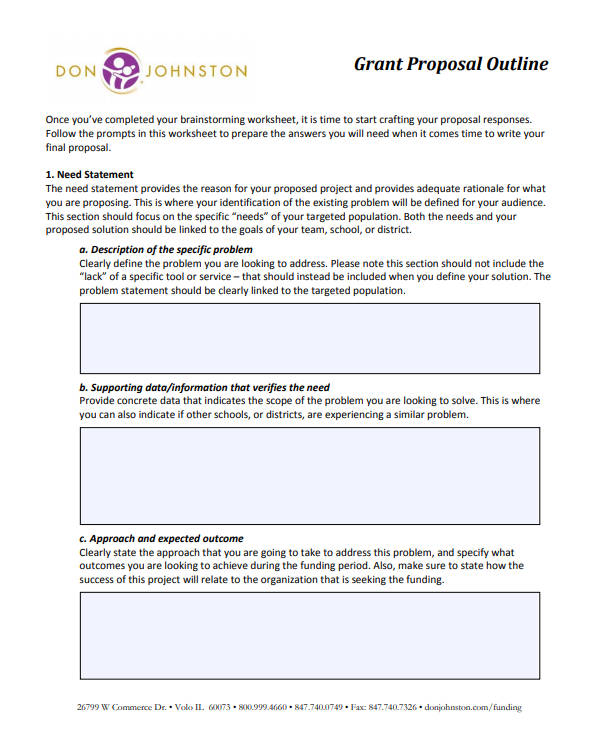 12+ Project Proposal Outline Templates - PDF, Word