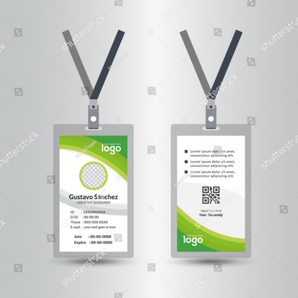 24+ Vertical Identification Card Designs & Templates- AI, Word, Pages ...