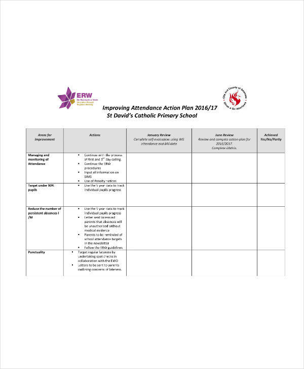 13+ Attendance Action Plan Samples & Templates - DOC, PDF