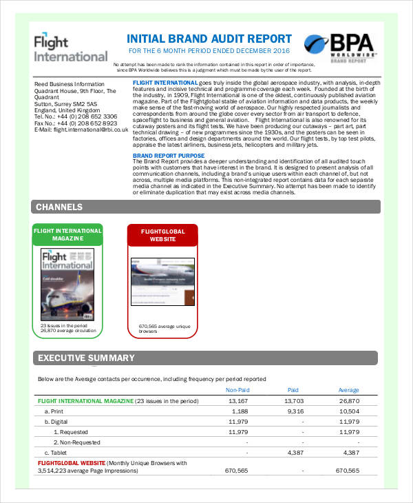 10+ Brand Audit Report Templates - PDF, Word