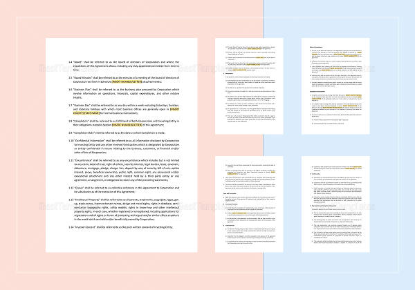 30+ Simple Investment Agreement Templates - Word, PDF, Google Docs ...