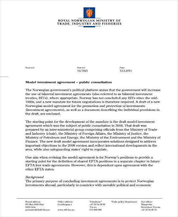 30+ Simple Investment Agreement Templates - Word, PDF, Google Docs ...