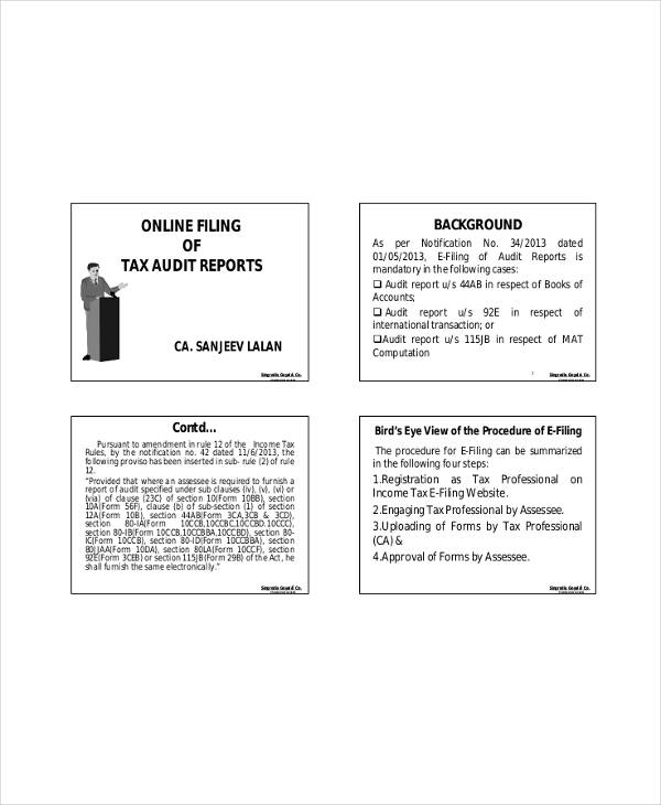 8+ Tax Audit Report Templates - PDF