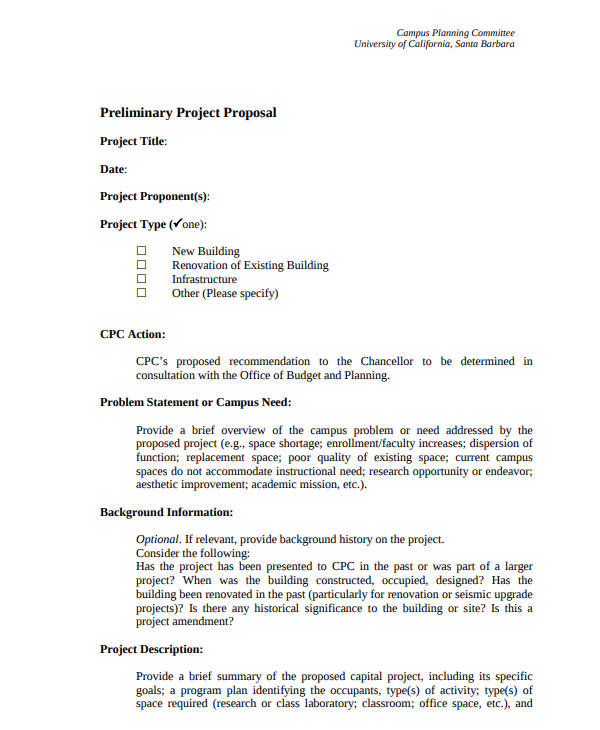 12 Project Proposal Outline Templates PDF Word