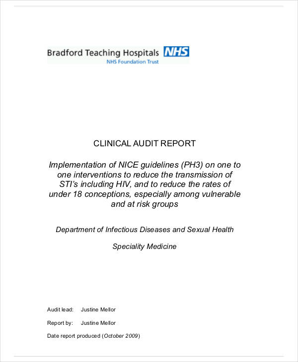 12+ Clinical Audit Report Templates - PDF, DOC