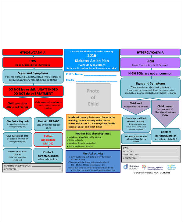 14+ Diabetes Action Plan Templates - PDF, Word