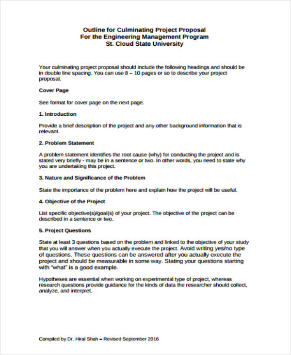 12+ Project Proposal Outline Templates - PDF, Word