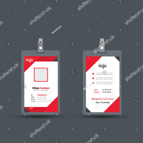 24+ Vertical Identification Card Designs & Templates- AI, Word, Pages ...