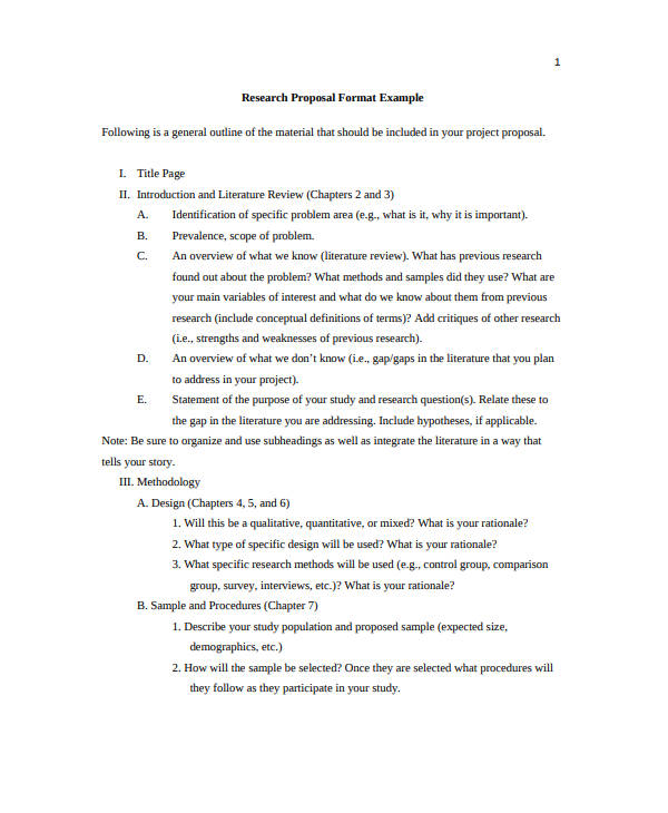 12 Research Project Proposal Outline Templates PDF