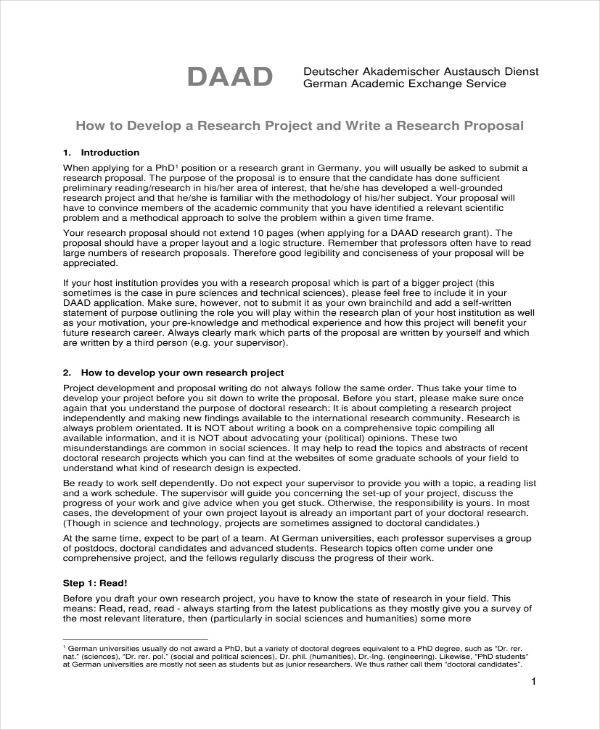 12+ Research Project Proposal Outline Templates - Pdf