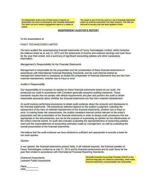 6+ External Audit Report Templates - PDF, DOC