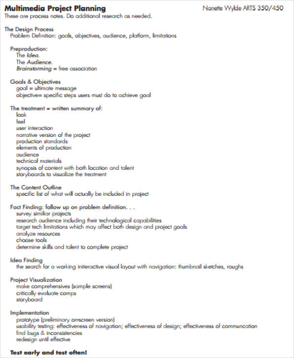 8+ Multimedia Project Proposal Templates - PDF, DOC