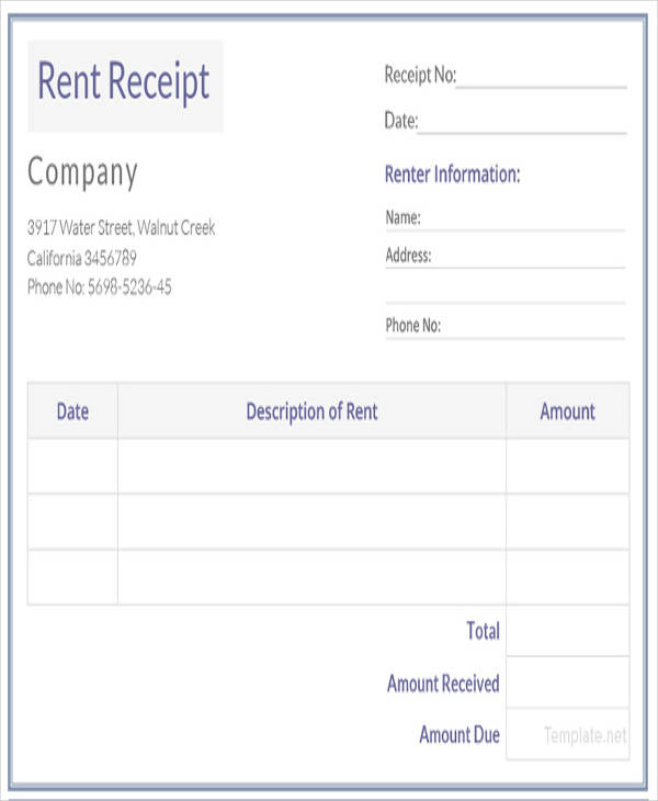 35+ Rental Receipt Templates - DOC, PDF, Excel