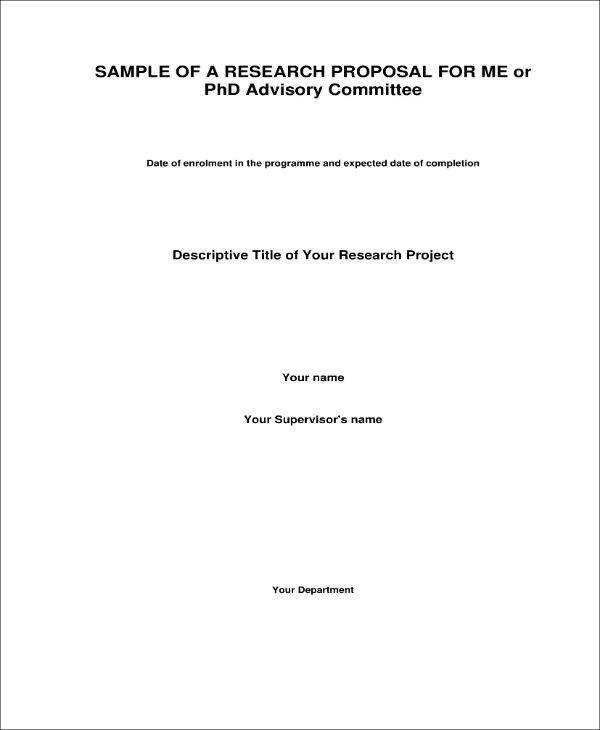 11+ Research Proposal Outline Templates - PDF