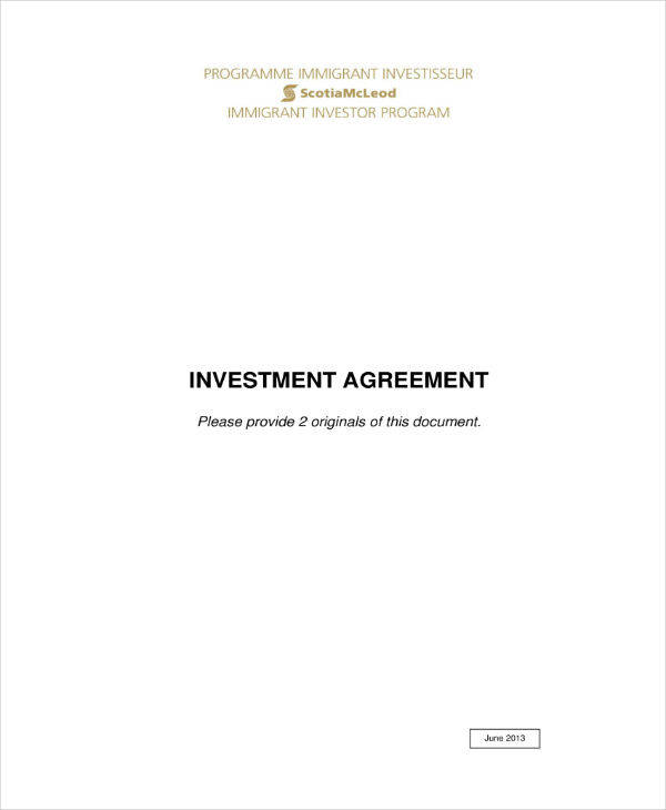 30+ Simple Investment Agreement Templates - Word, PDF, Google Docs ...