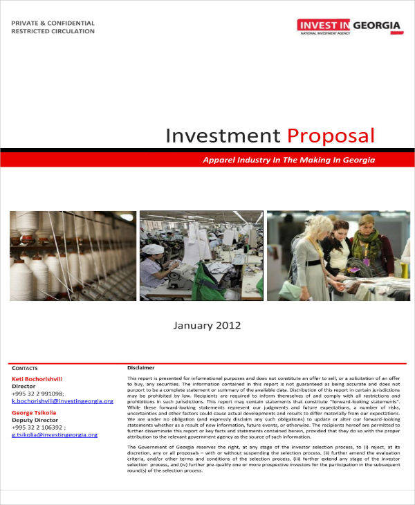 8+ Startup Investment Proposal Templates - PDF, Word, Apple Pages ...