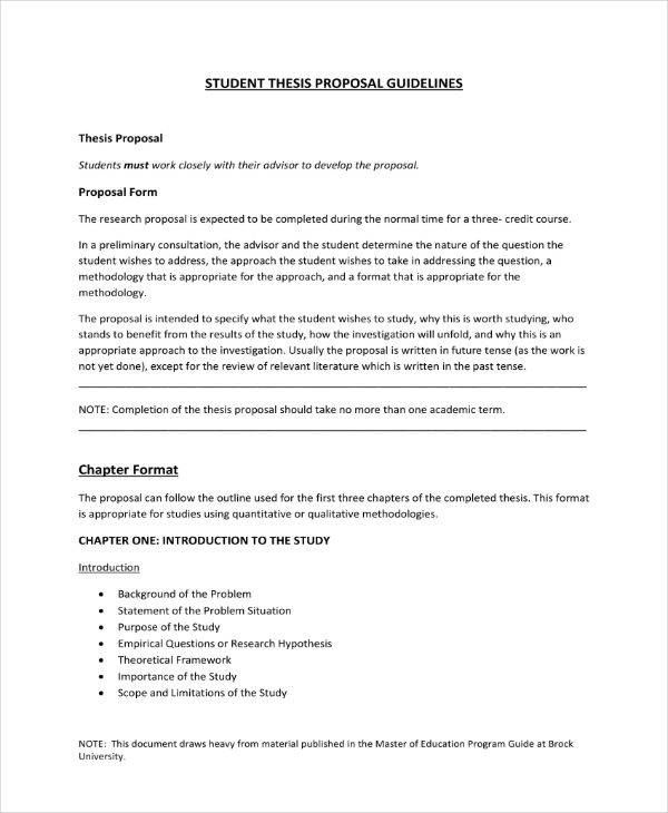 10 Thesis Proposal Outline Templates Pdf Word