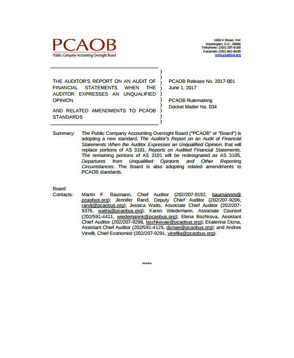 11+ Financial Audit Report Templates - PDF, DOC, PDF, Pages