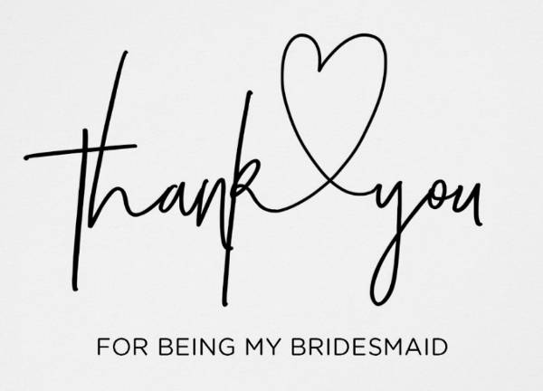 9 Bridesmaid Thank You Cards Designs Templates PSD AI