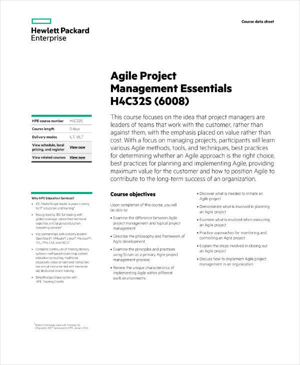 8+ Agile Project Plan Template and Samples - PDF, Word