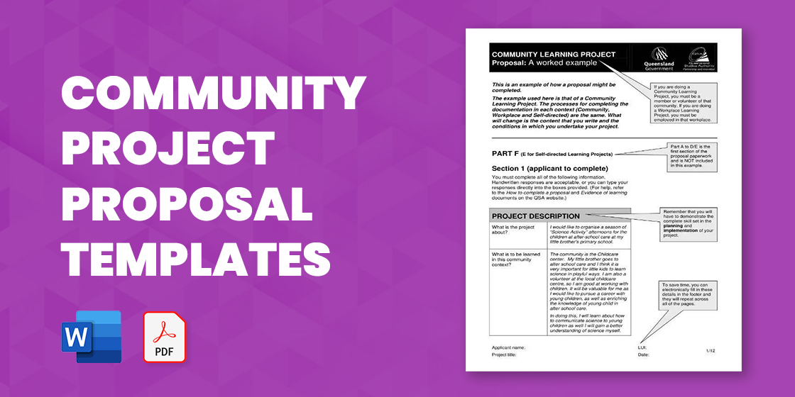 18 Community Project Proposal Templates PDF Word