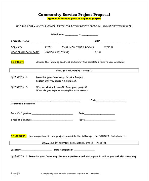 18 Community Project Proposal Templates PDF Word