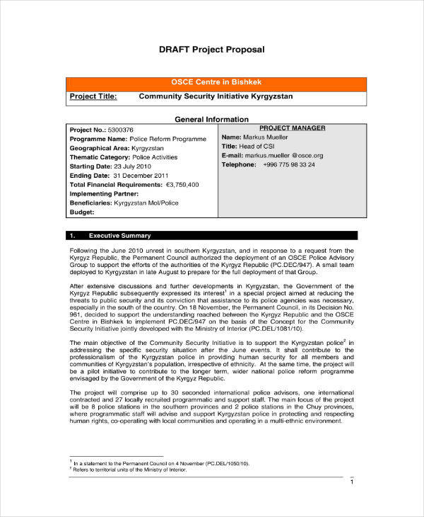 18+ Community Project Proposal Templates, PDF, Word