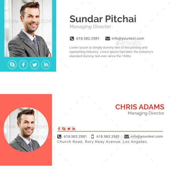 14+ Managing Director Email Signature Templates - PSD, HTML | Free ...