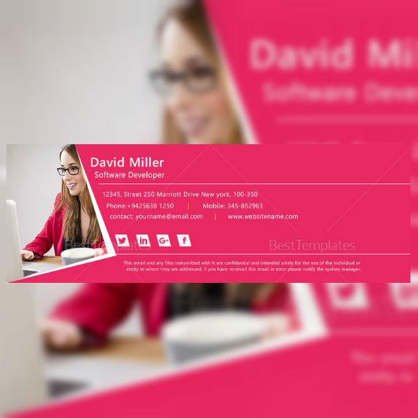 8+ Software Developer Email Signature Designs & Templates - PSD, HTML