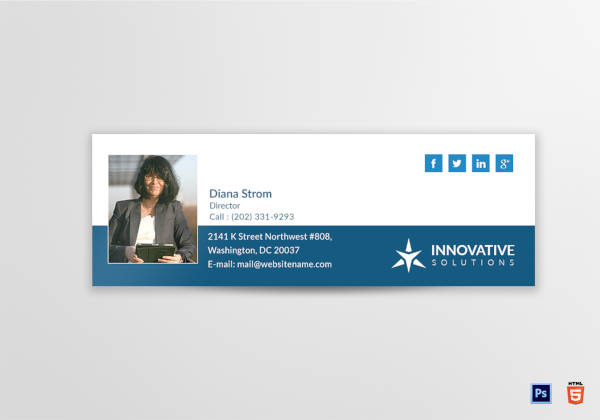 2 Art Director Email Signature Designs Templates PSD HTML