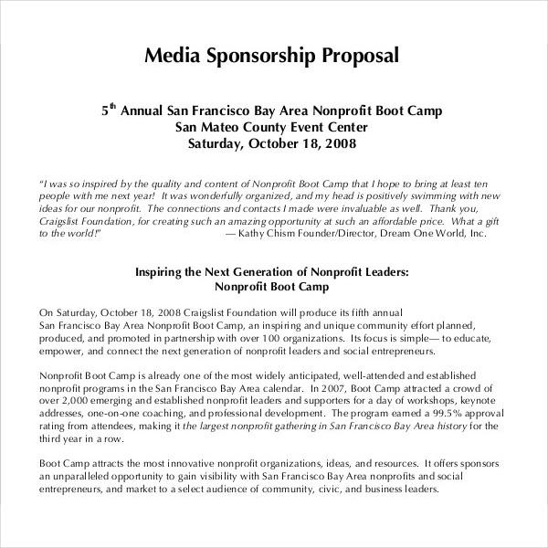 Contoh Proposal Sponsorship Media Partner Akurat Faktual Elegan 