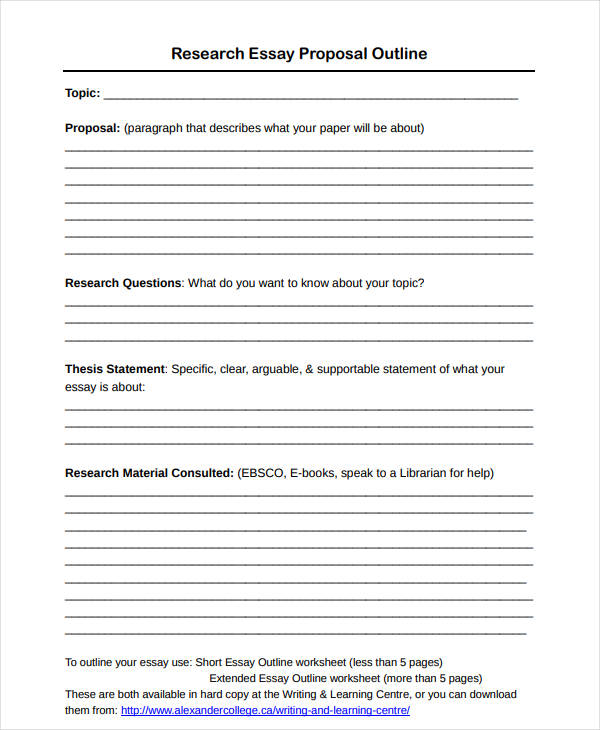 15+ Topic Proposal Outline Templates - PDF