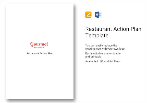 4+ Restaurant Action Plan Templates - PDF, Word, Apple Pages
