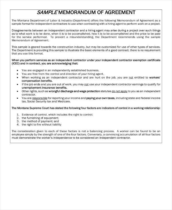 11+ Formal Memorandum of Agreement Templates - PDF