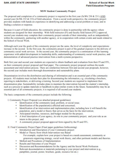 18+ Community Project Proposal Templates, PDF, Word