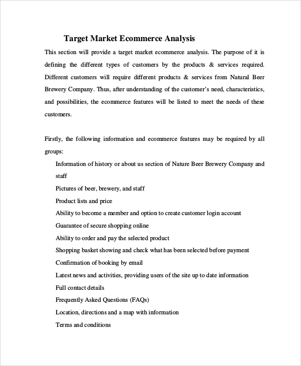 7+ Target Market Analysis Templates - PDF, Word
